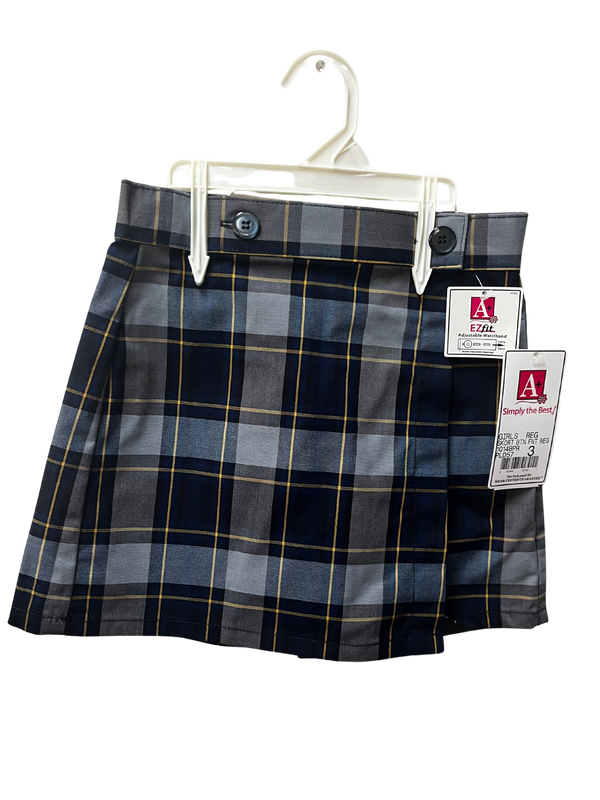 Plaid 57 Wrap Skort with Shorts in the Back - Poindexter's Uniform Company